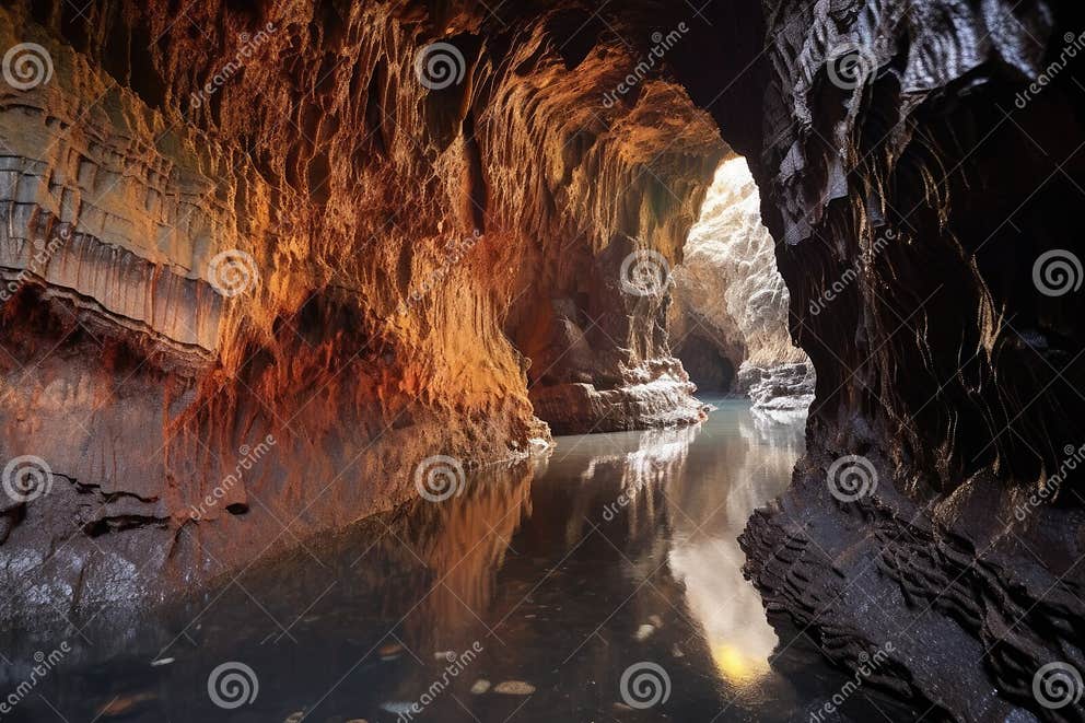 Dramatic Geode Formations in a Cave Stock Photo - Image of formations ...