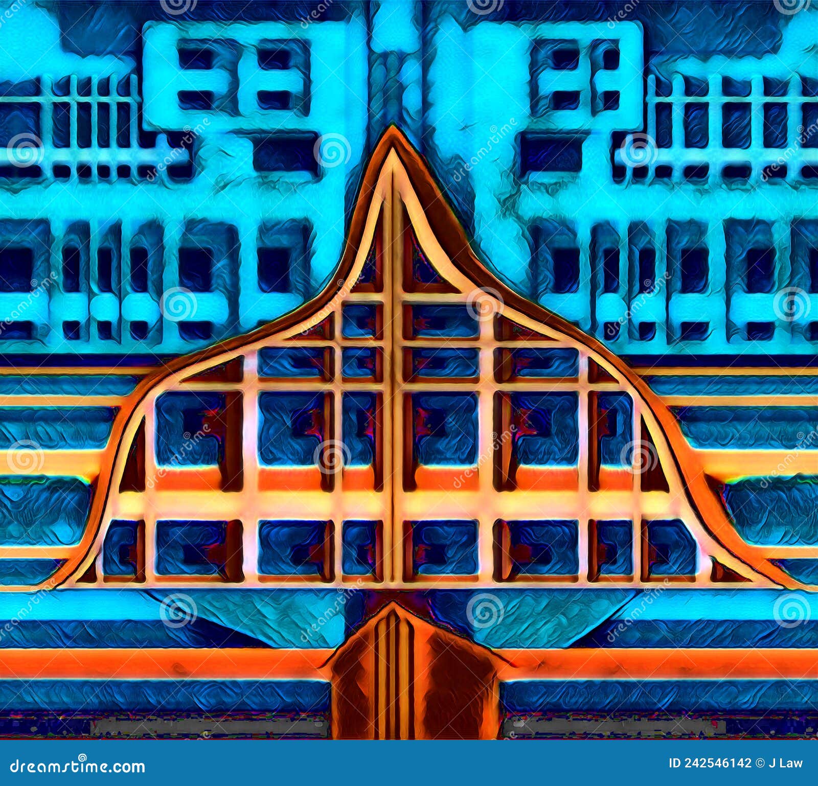 Dramatic Geometric Shapes Pattern and Design in Art-deco Design Vivid ...