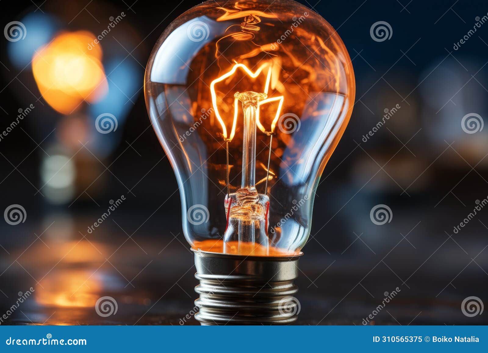 Dramatic Glowing Lightbulb on Dark Background Symbolizing the Birth of ...