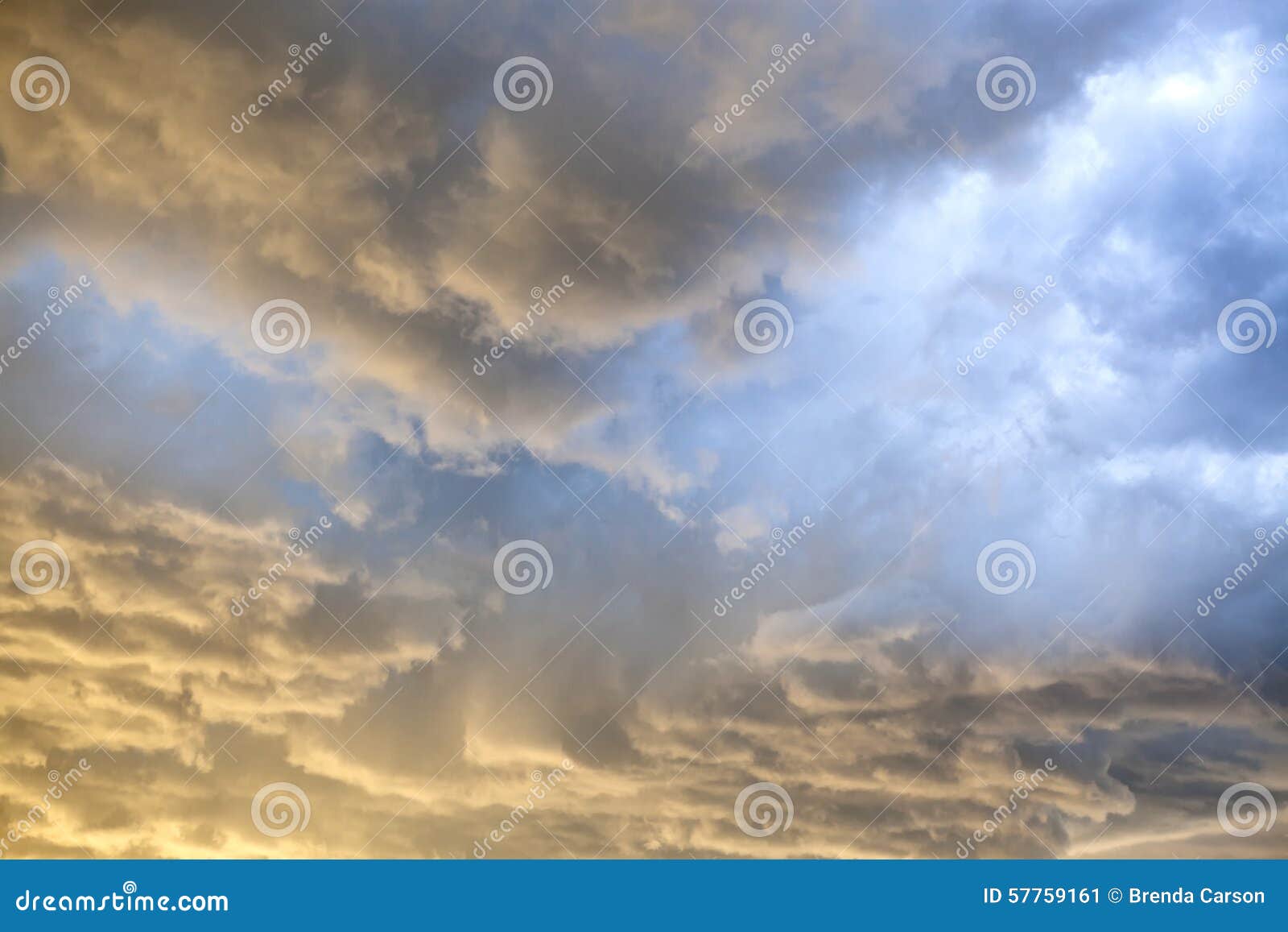 Dramatic Golden Hour Storm Clouds Stock Image - Image of storm, moody ...