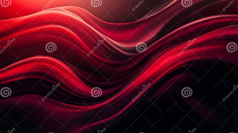 A Dramatic Gradient of Deep Red and Black, with Dynamic Liquid Waves ...