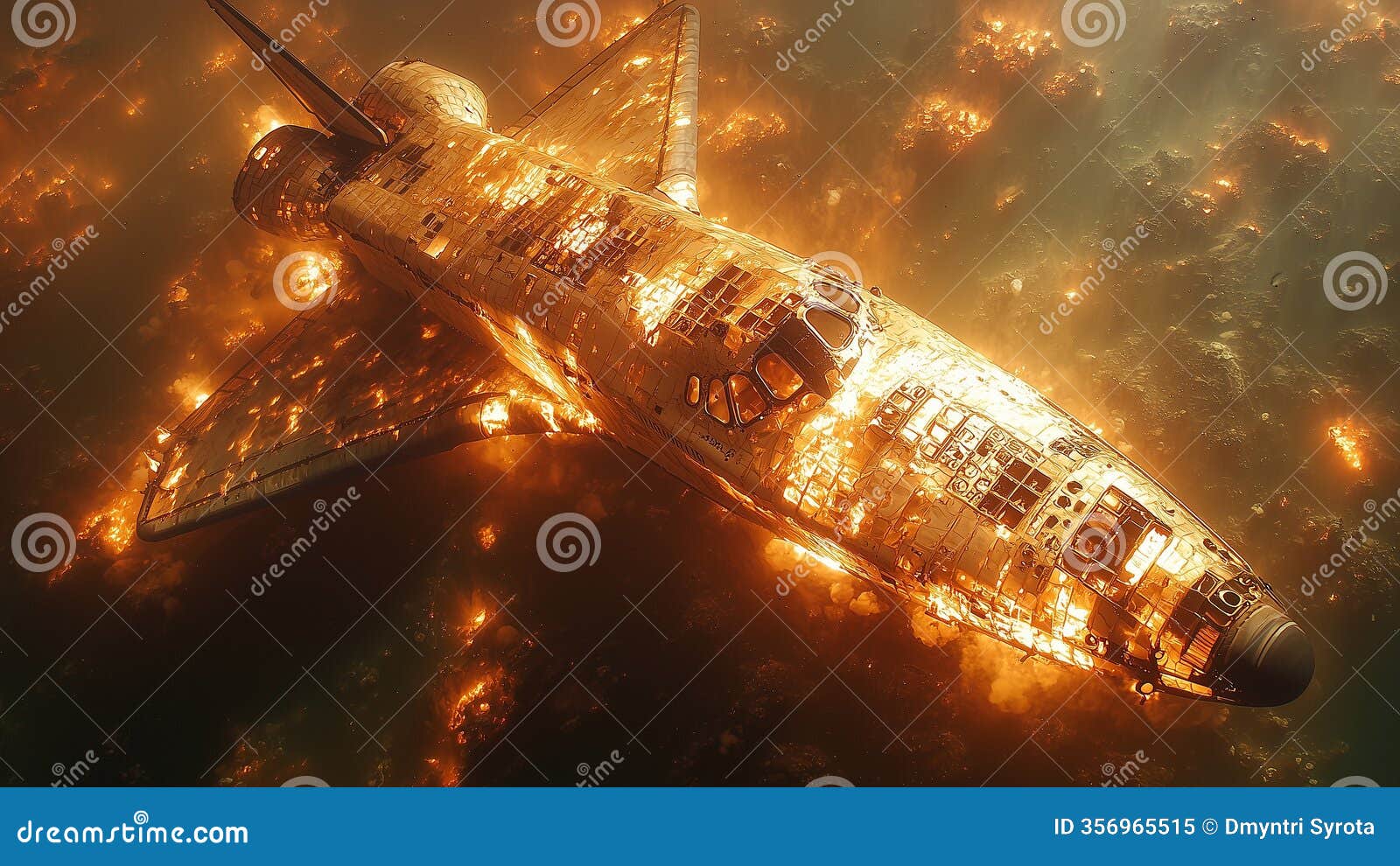 Space Shuttle Atmospheric Reentry Stock Illustration - Illustration of ...