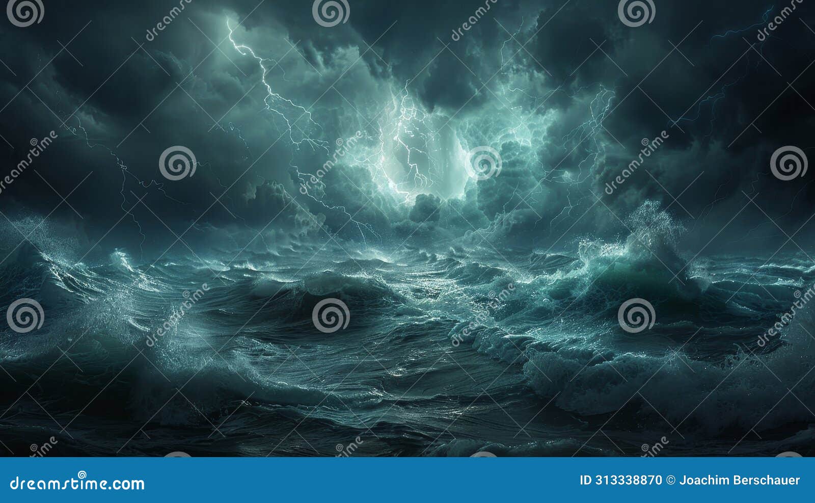 Dramatic Hyper Realistic Photo of Ocean Storm with Turbulent Waves and ...