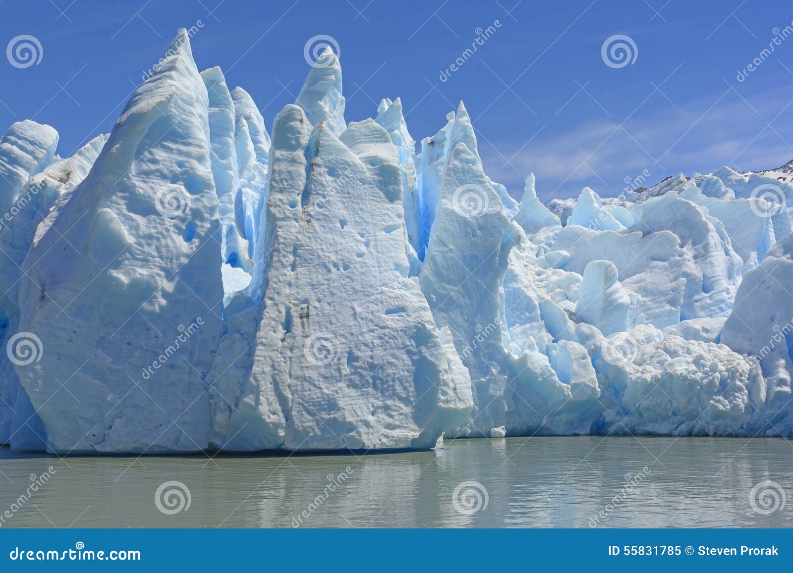 Dramatic Ice Formations at the Toe of a Glacier Stock Image - Image of ...