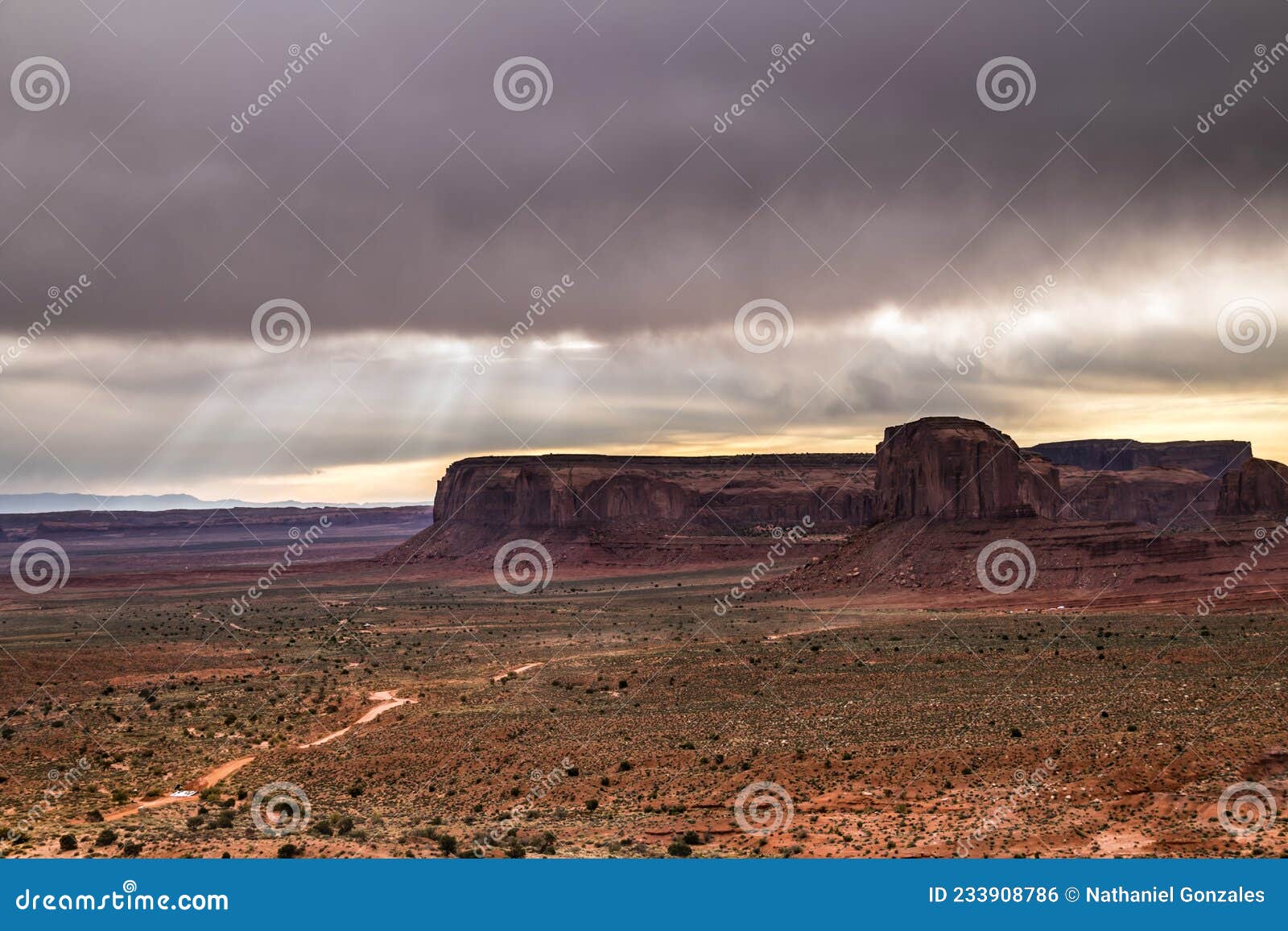 Dramatic and Iconic Western Landscape in Monument Valley Stock Photo ...