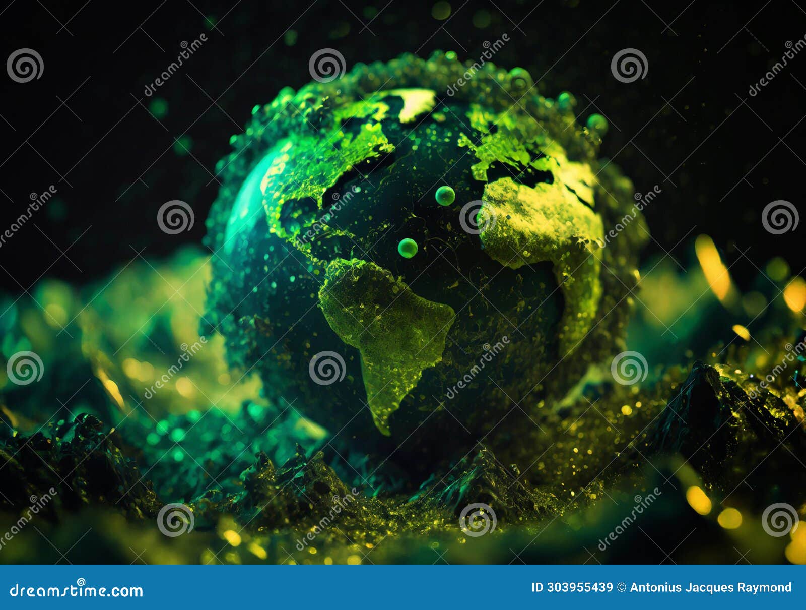 Dramatic Illustration about Destruction of Planet Earth Stock ...