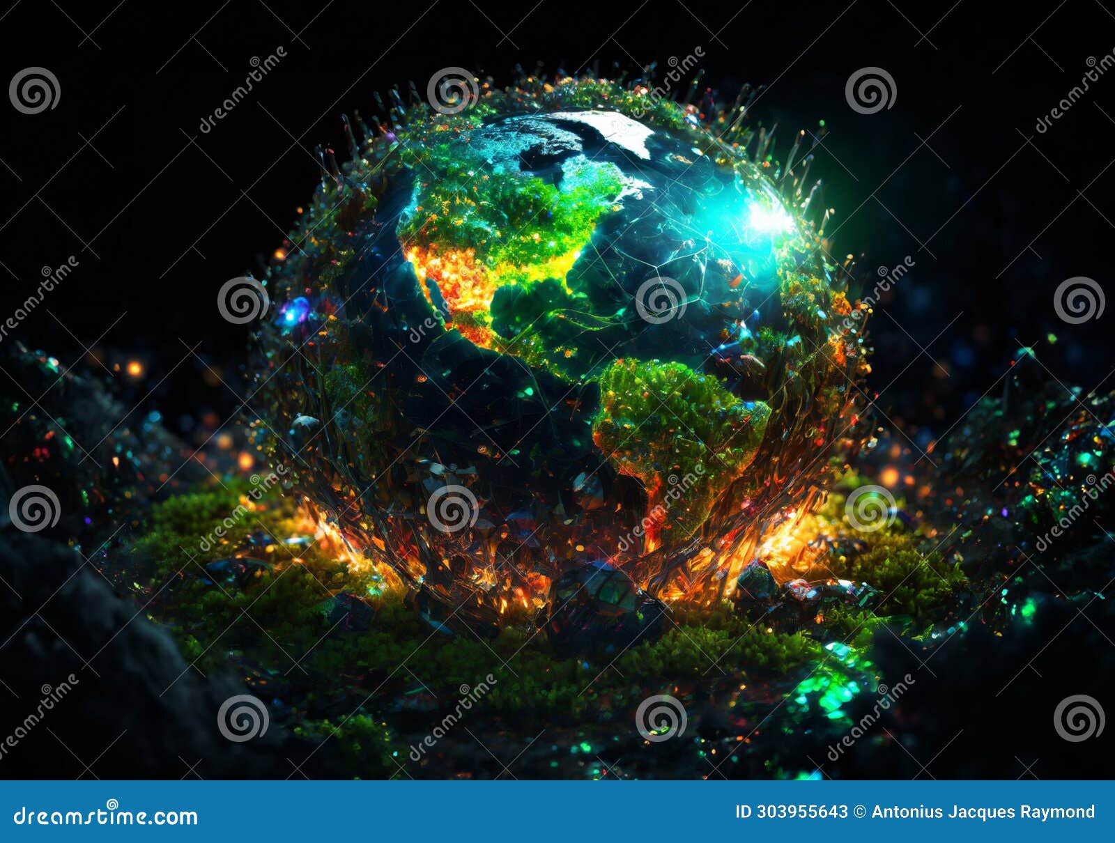 Dramatic Illustration about Saving Planet Earth from Environmental ...