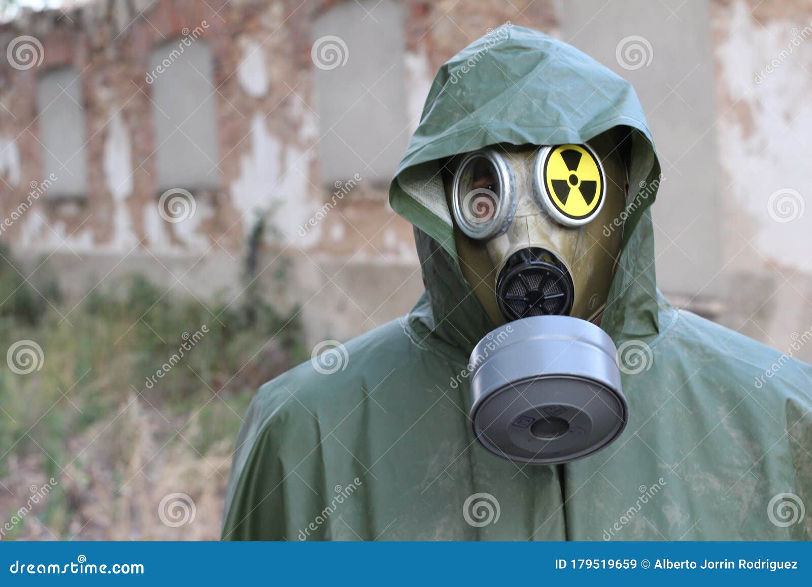 Dramatic Image of Human Being in Radioactive Environment Stock Image ...