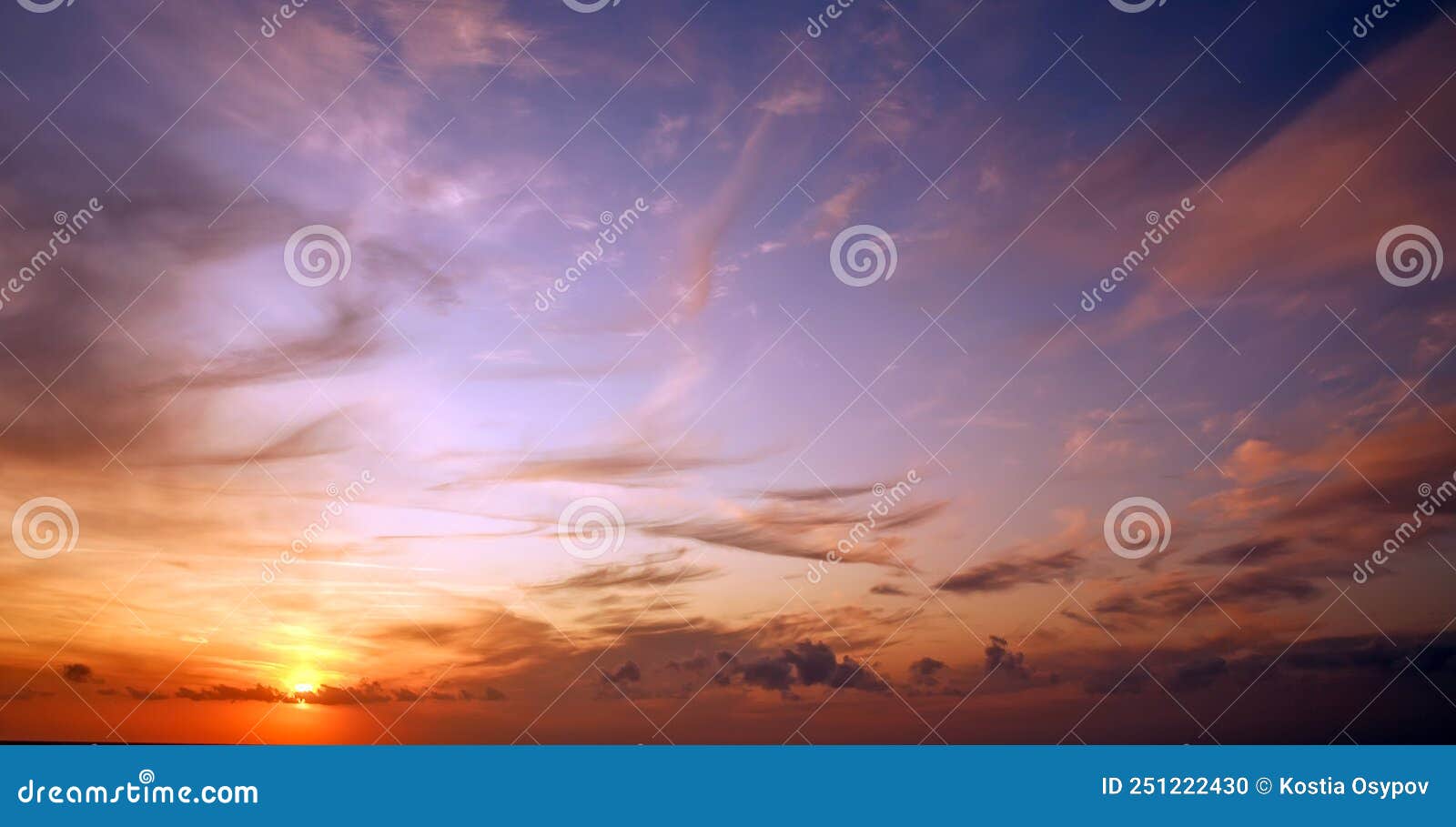 Dramatic and Impressive Sunset Sky Background, Beauty in Nature ...