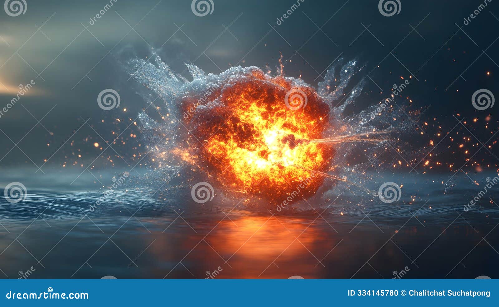 Explosive Nuclear Fission Reaction Unleashing Powerful Cosmic Energies ...