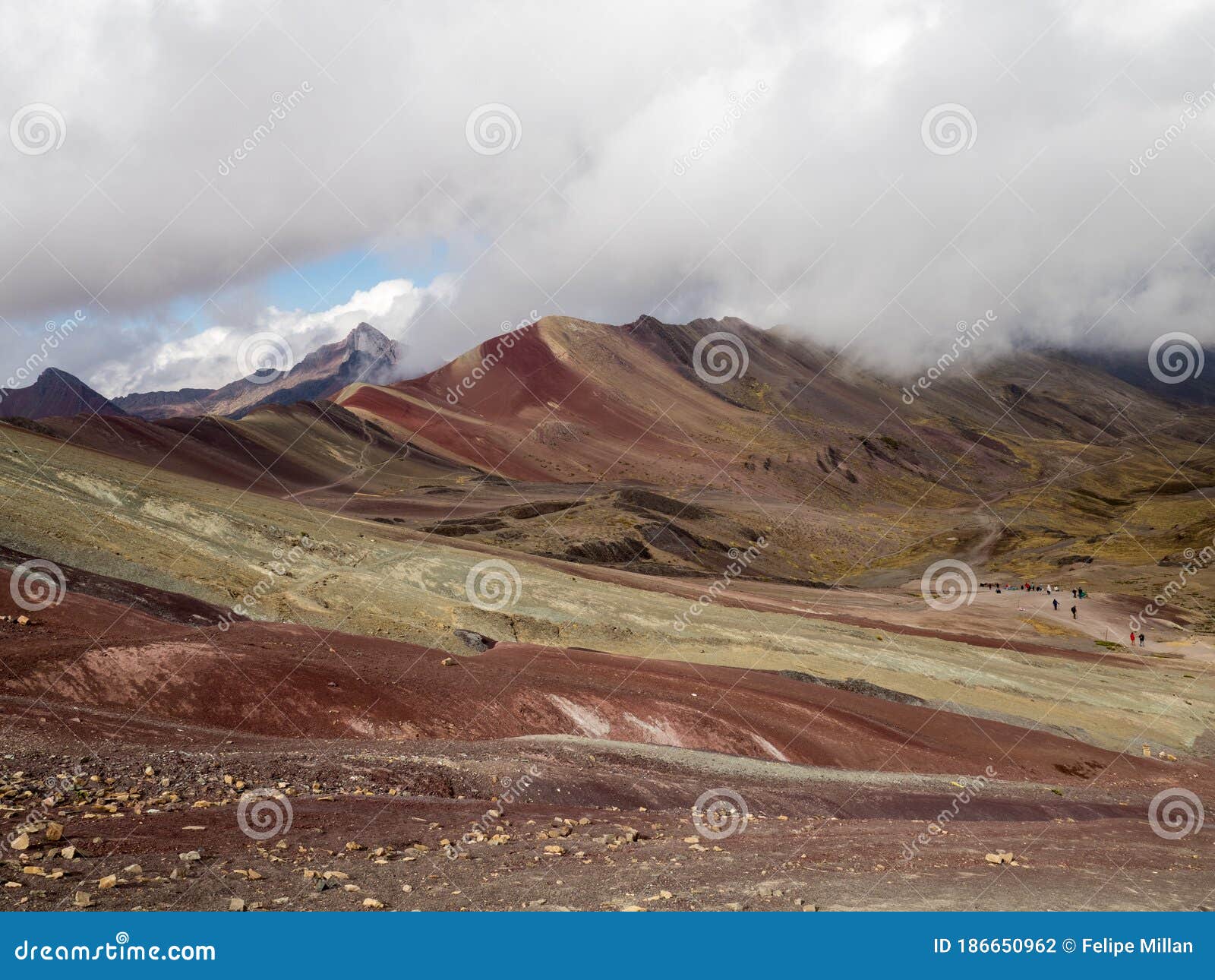Dramatic Landscape Going Up the Seven Colors Mountain Stock Photo ...