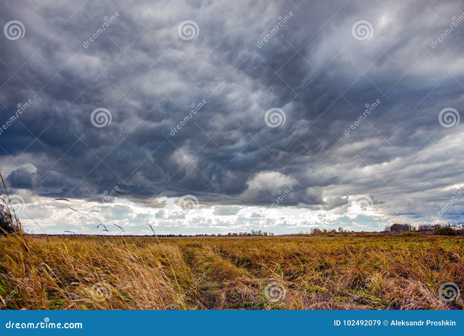 Dramatic Landscape with Storm Clouds Stock Image - Image of landscape ...