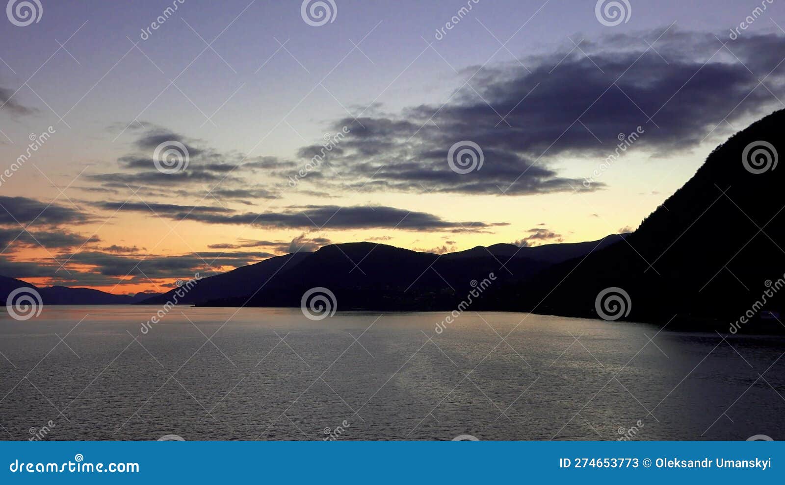 Dramatic Landscape Sunset. Movement of the Clouds Timelapse. Time Lapse ...