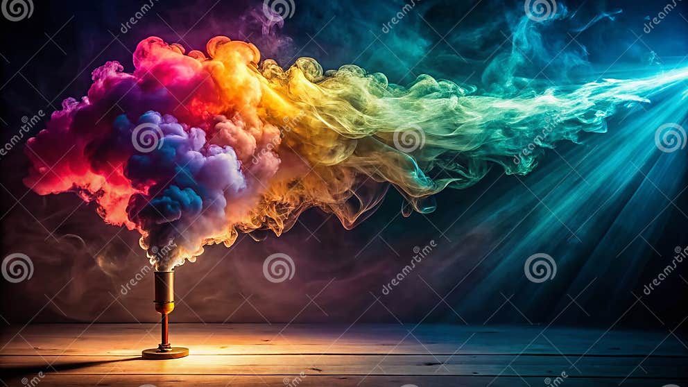Dramatic Light Beam Illuminating Ethereal Smoke a Captivating Visual ...