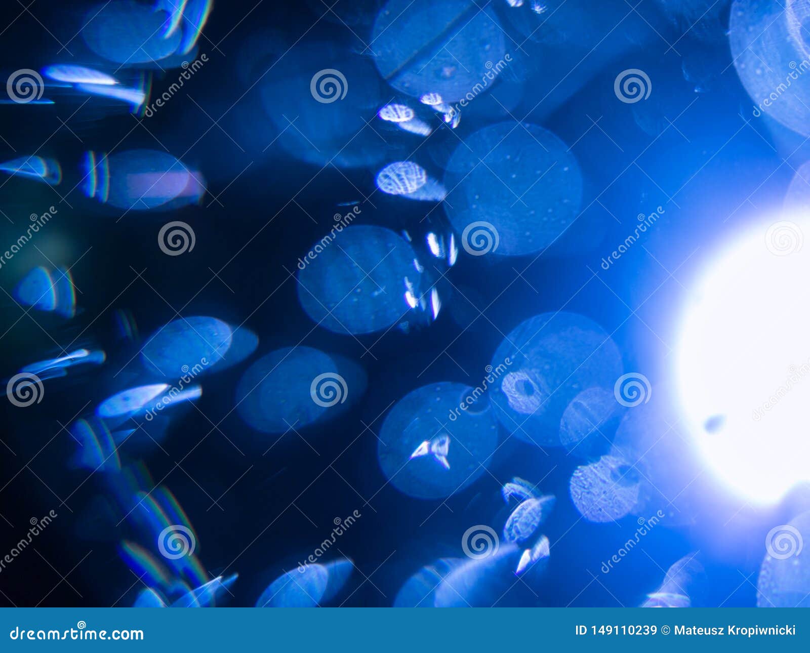 Dramatic Light Effect with Blurry Blue Background Stock Image - Image ...