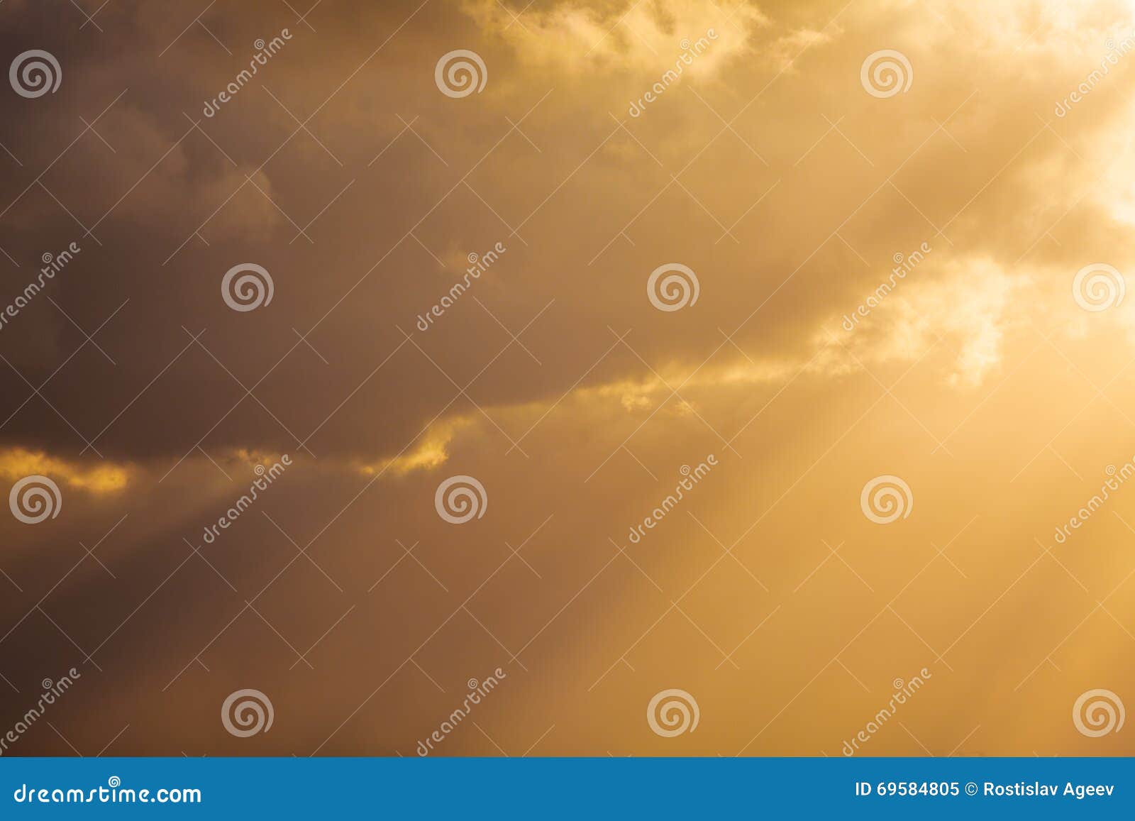 Dramatic Light with Sun Rays and Heavy Clouds Stock Image - Image of ...