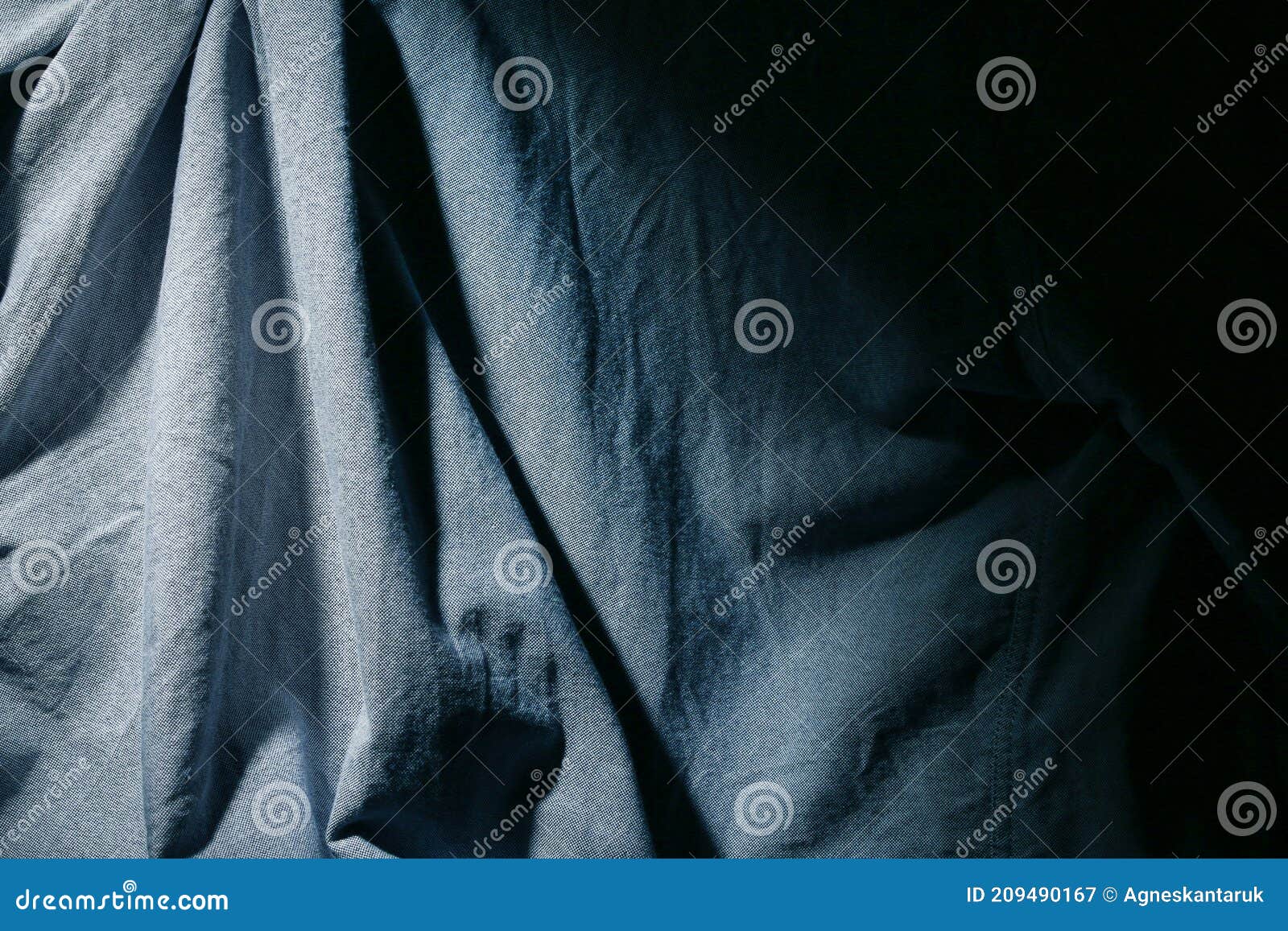 Dramatic Lighting on Denim Fabric Stock Image - Image of dark, fabric ...