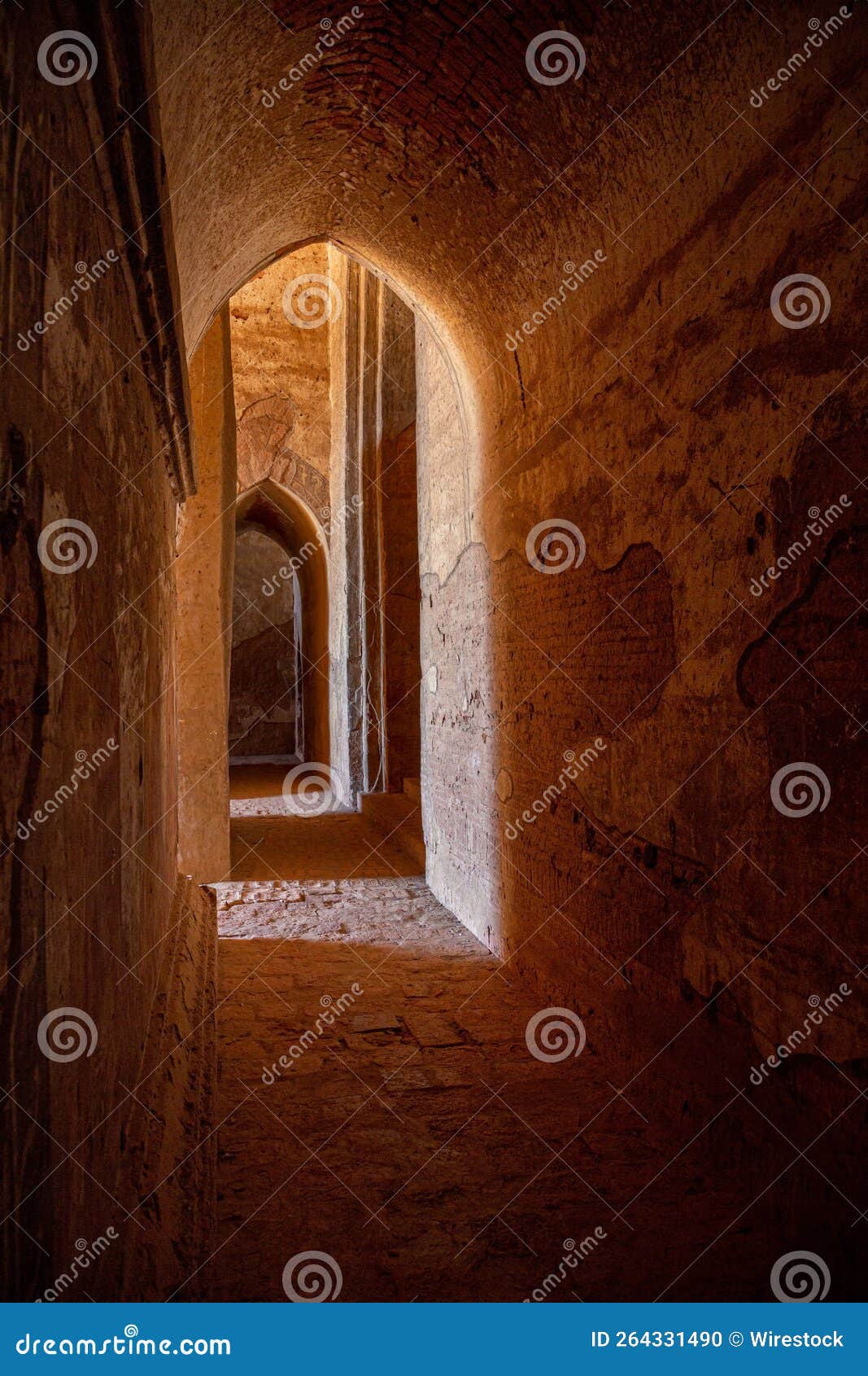 Dramatic Lighting Inside One of the Thousands of Buddhist Temples in ...