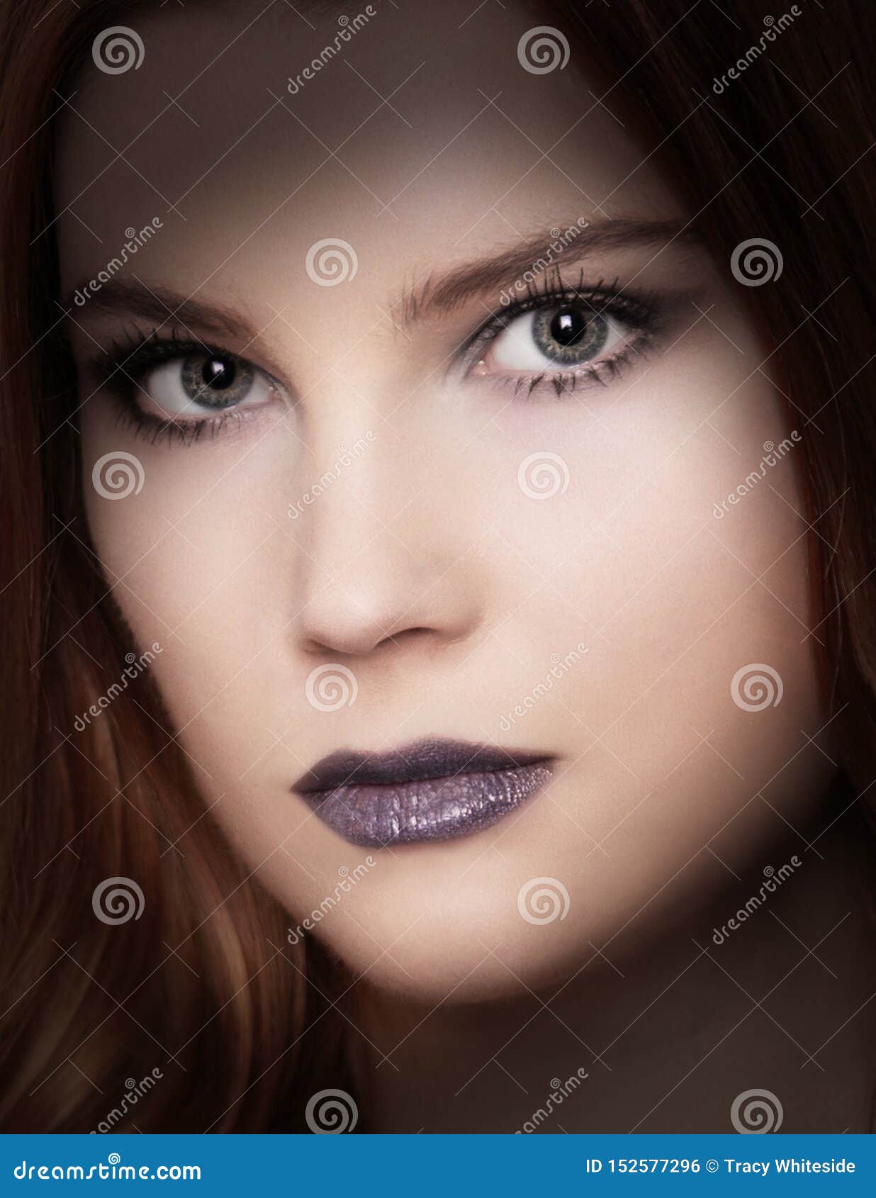 Dramatic Lighting on Models Eyes Stock Photo - Image of moody, face ...