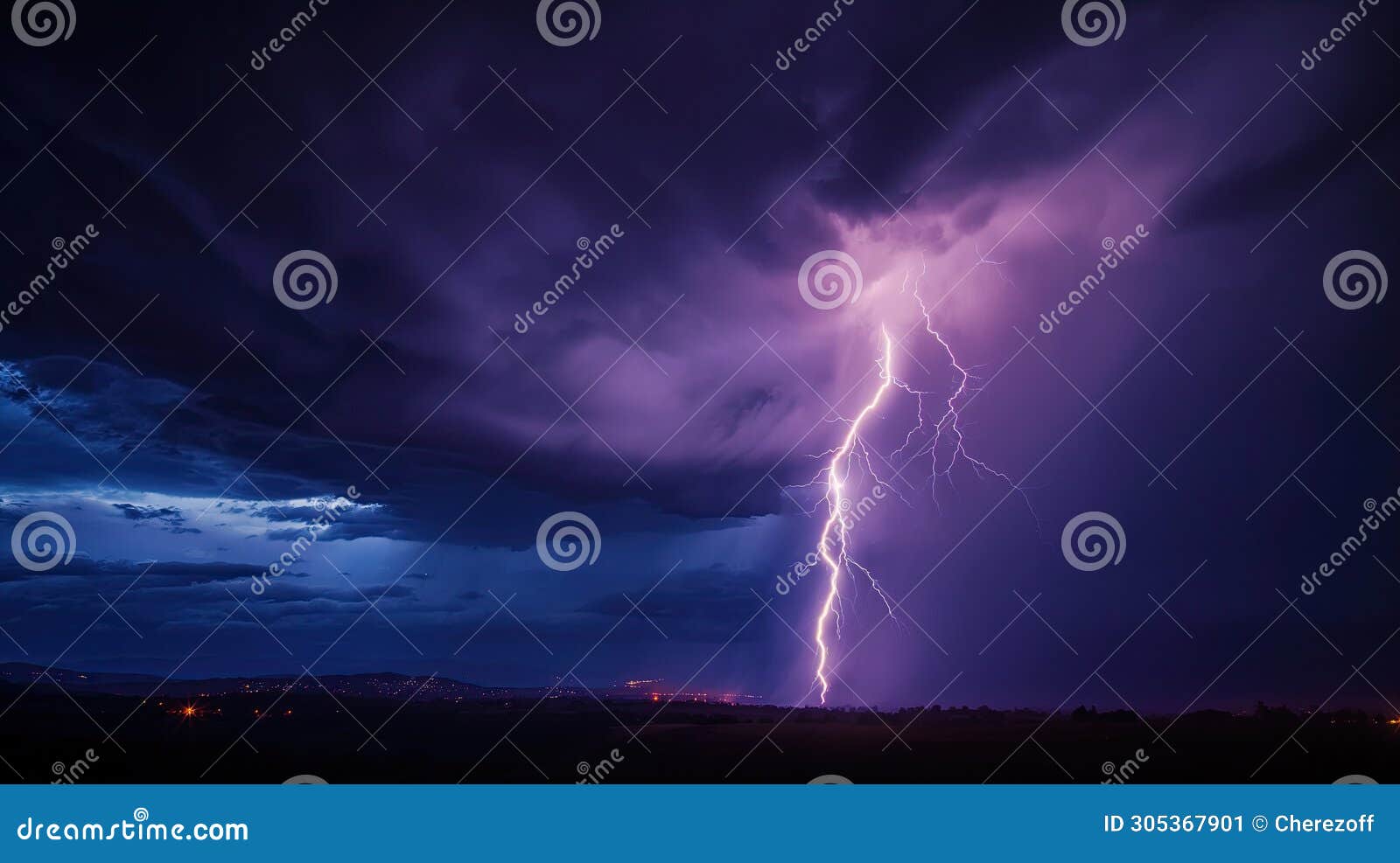Dramatic Lightning on a Dark Sky Stock Image - Image of lightning ...