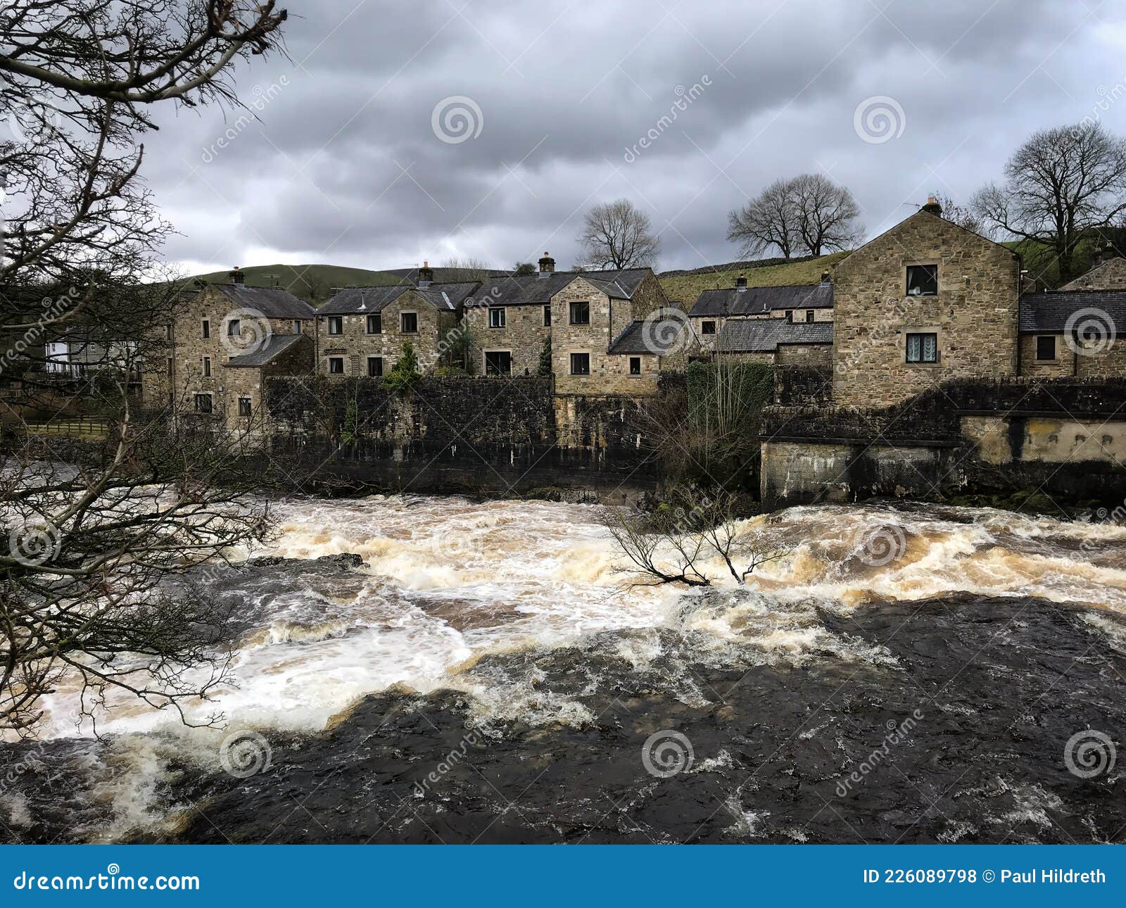 The Dramatic Linton Falls in Full Flow Stock Photo - Image of travel ...