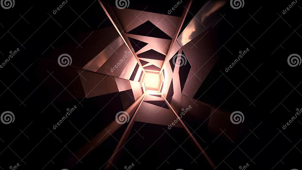 Dramatic Low-Angle Geometric Patterns with Intense Lighting Stock ...
