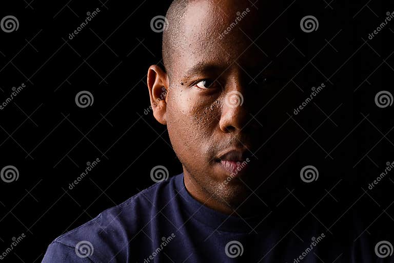 Dramatic Low Key Self Portrait Stock Photo - Image of drama, dark: 25939986