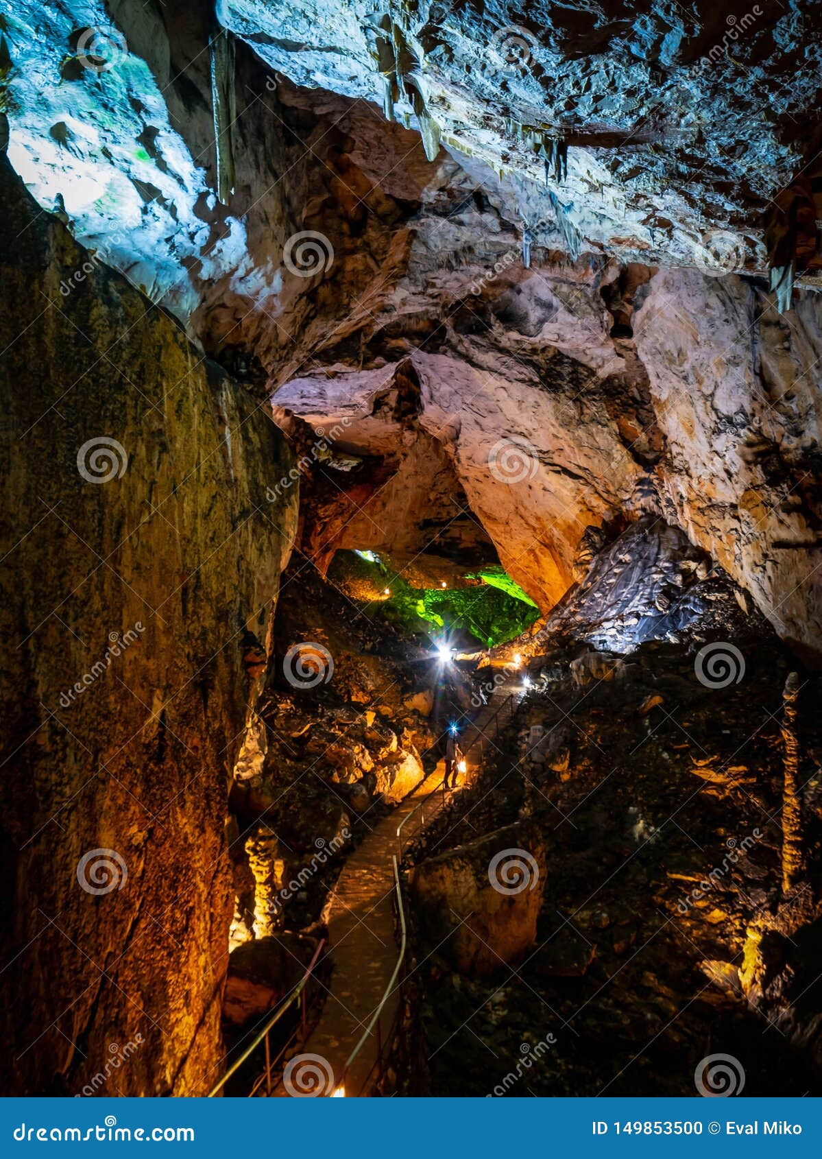 Dramatic Magura Cave from the Inside in Bulgaria Stock Photo - Image of ...