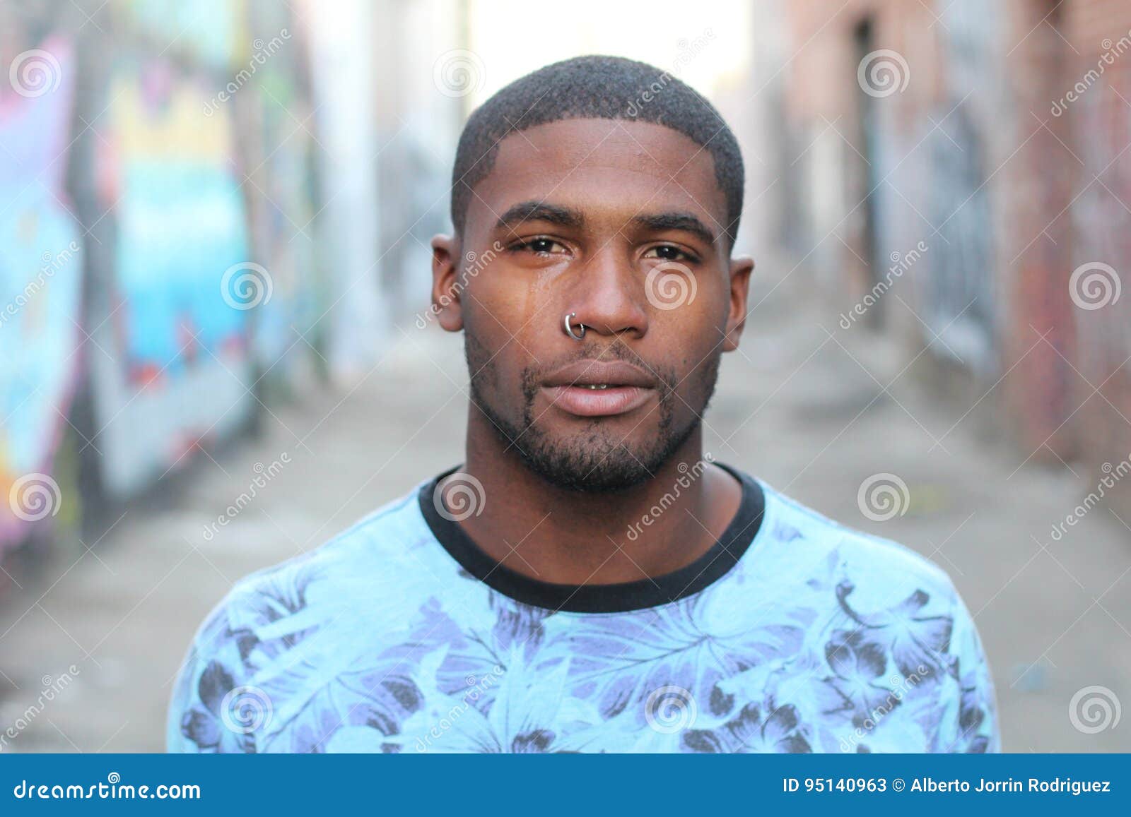 Dramatic Man Crying on the Street Stock Image - Image of person, nose ...