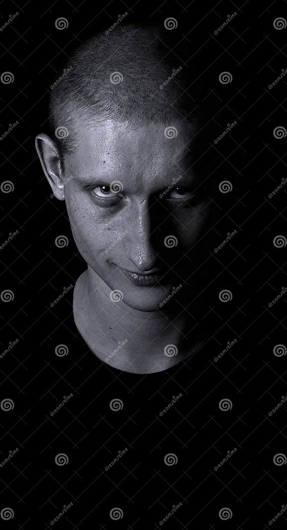 Dramatic Man s Portrait stock photo. Image of eyes, isolated - 22829312