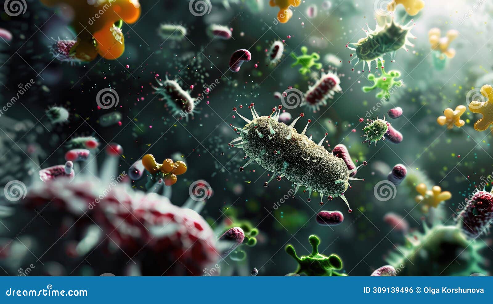 Dramatic Microscopic Battle between Bacteria and Antibiotics Stock ...