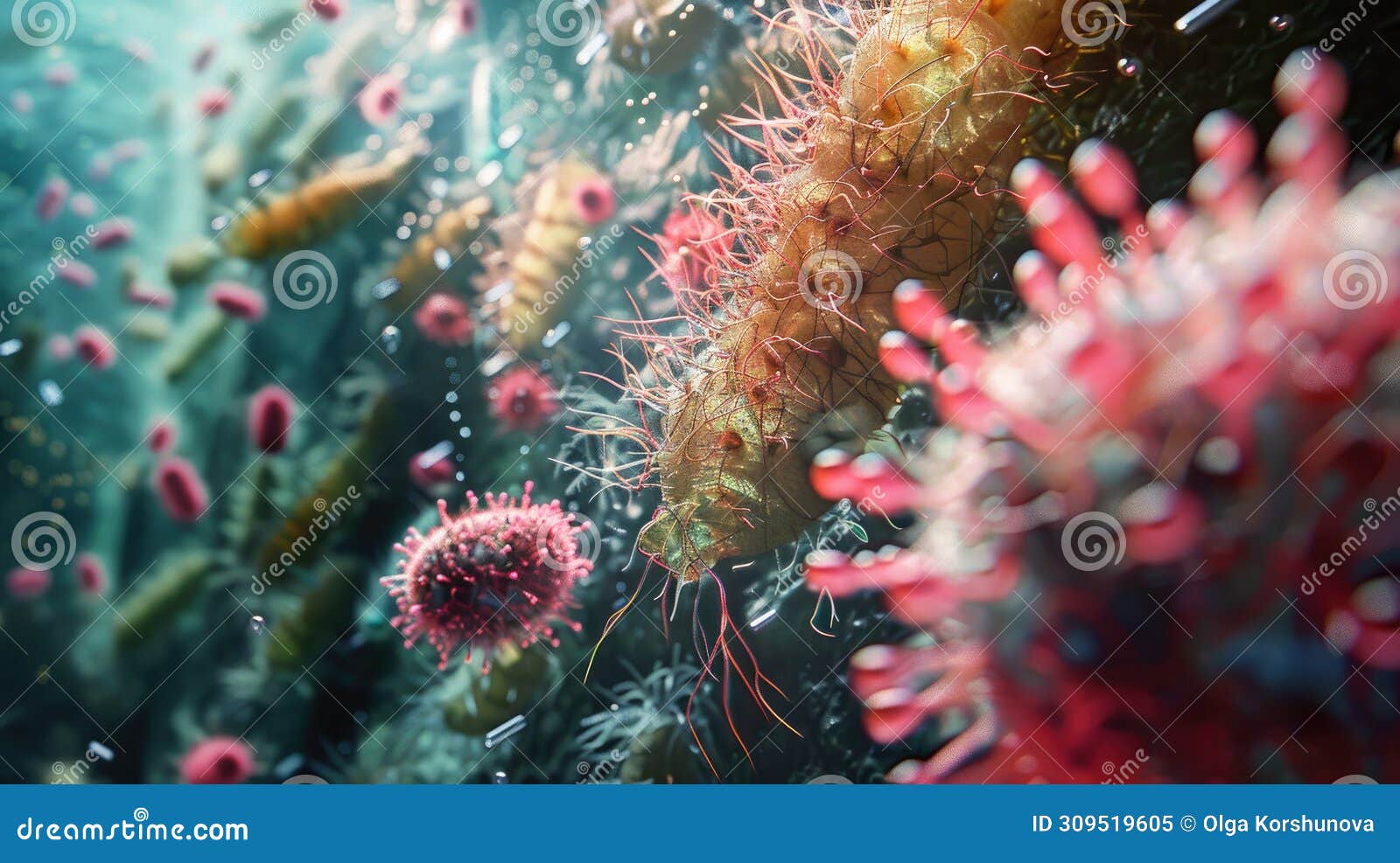 Dramatic Microscopic Battle between Bacteria and Antibiotics Stock ...