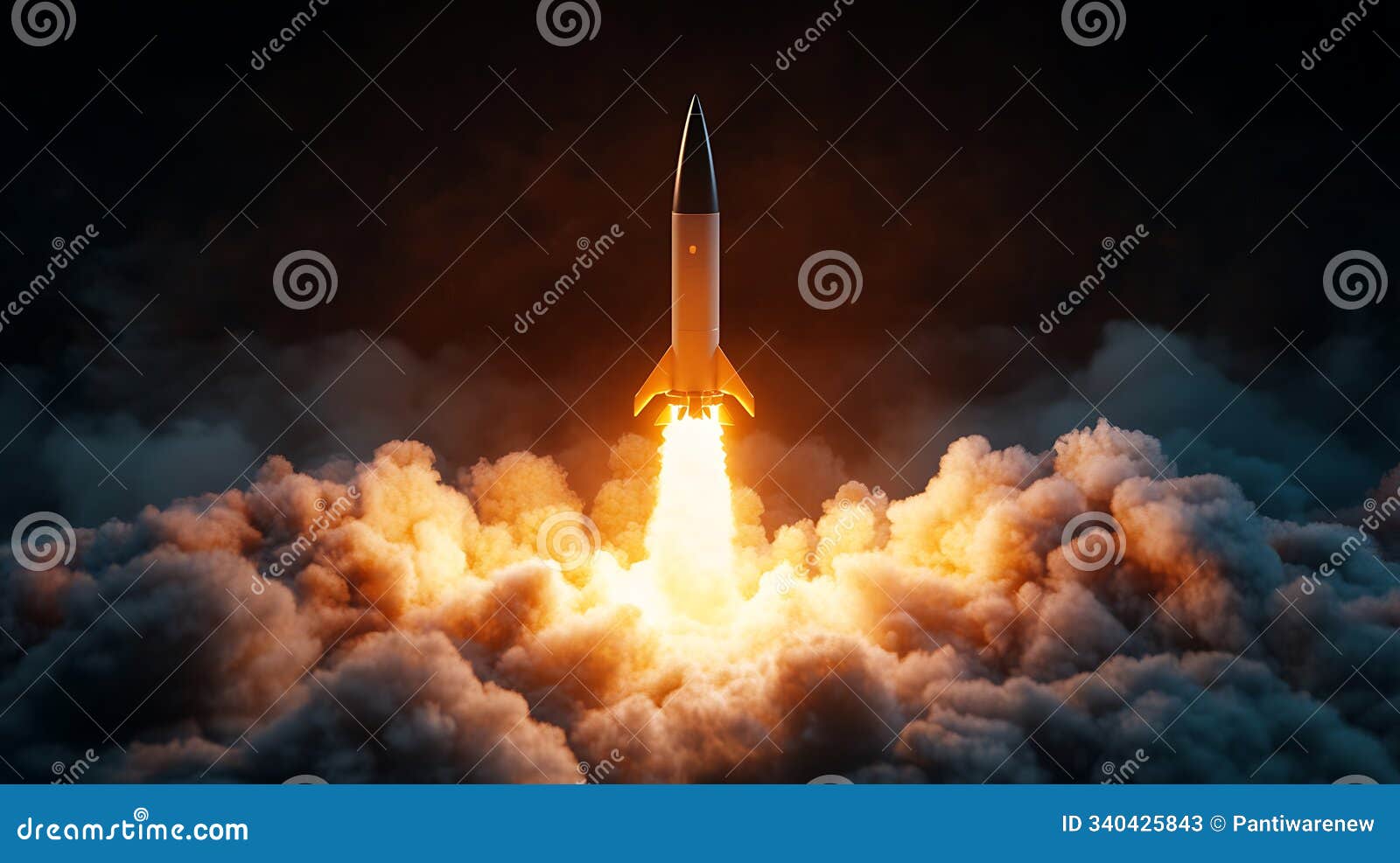 Dramatic Missile Launch from Military Base in Training Stock ...