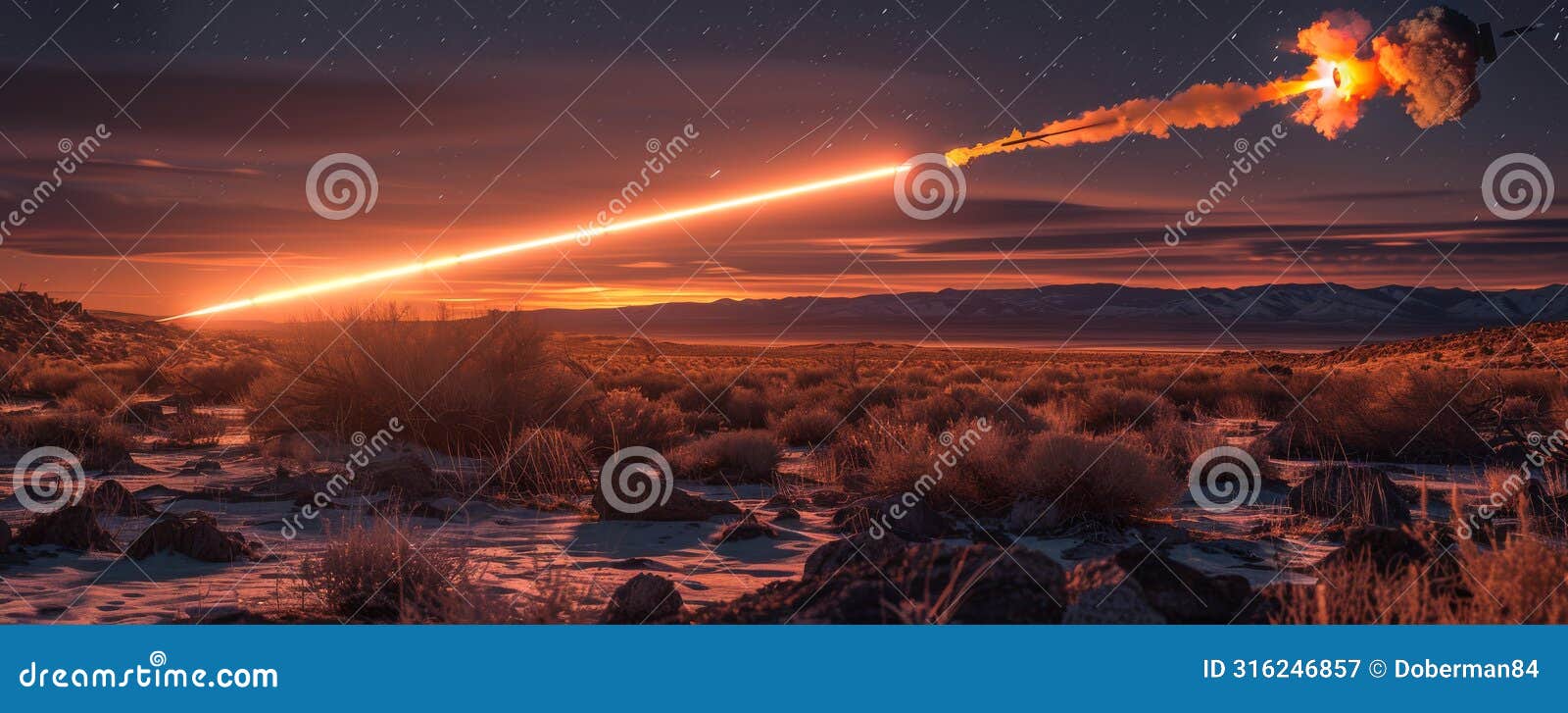 Dramatic MLRS Firing Sequence Captured at Twilight Across a Serene ...