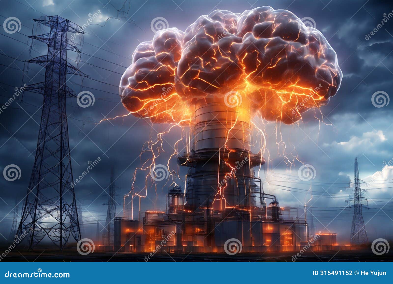 Electrifying Power Surge: Lightning Strikes Transformer Description ...
