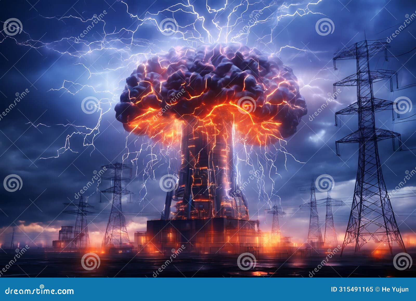 Electrifying Power Surge: Lightning Strikes Transformer Description ...