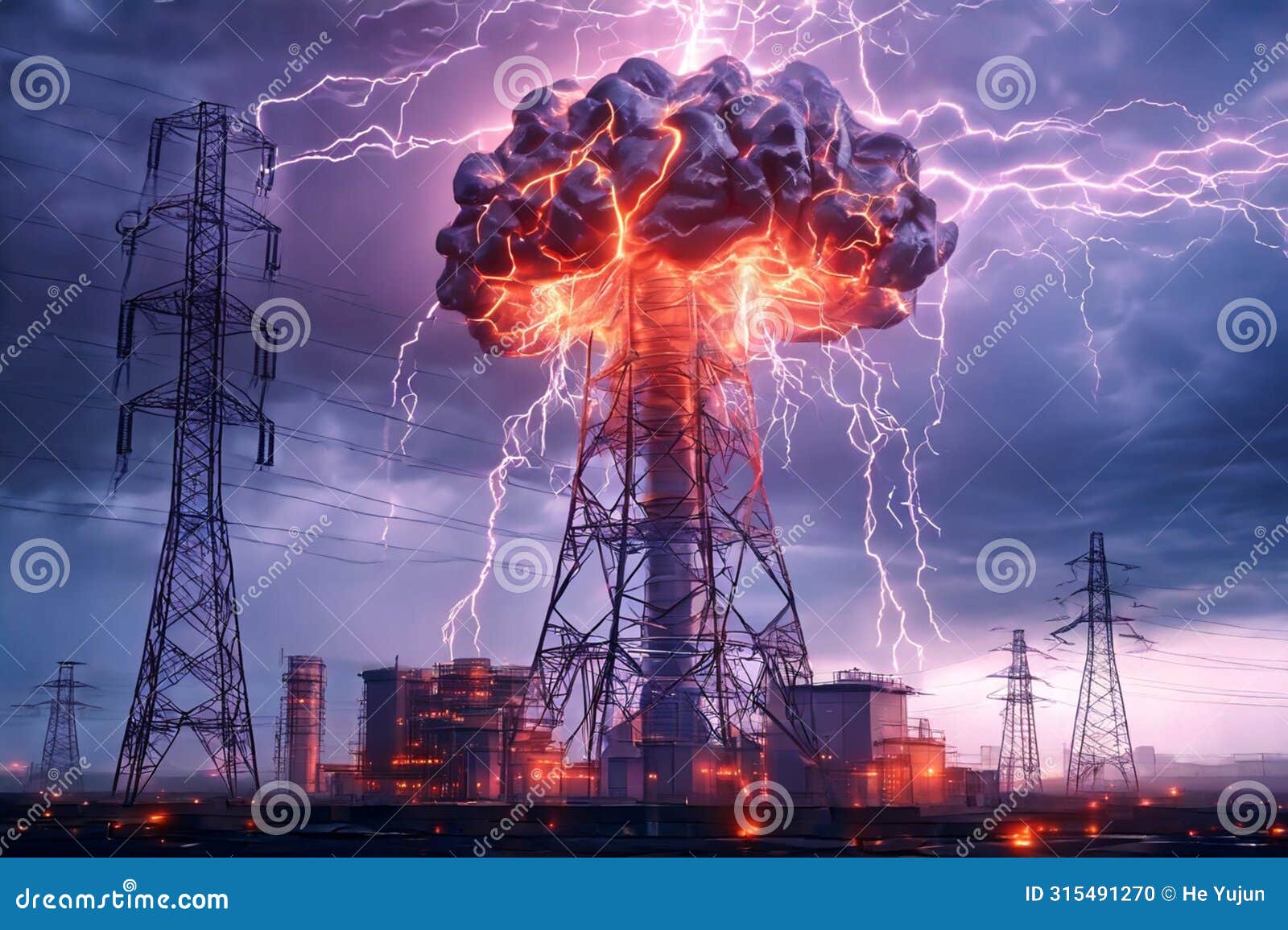 Electrifying Power Surge: Lightning Strikes Transformer Description ...