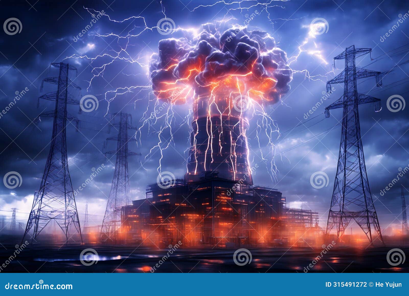Electrifying Power Surge: Lightning Strikes Transformer Description ...