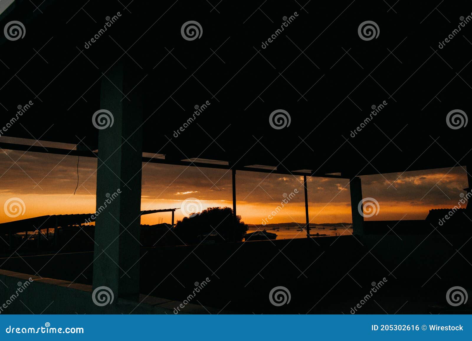 Dramatic and Moody Scenery of a Beautiful Sunset Stock Photo - Image of ...