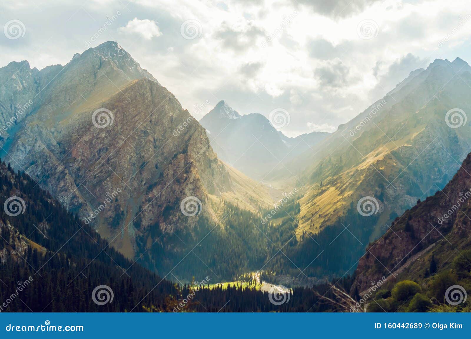 A Dramatic Mountain Scenery. Stock Image - Image of outdoor, mountain ...