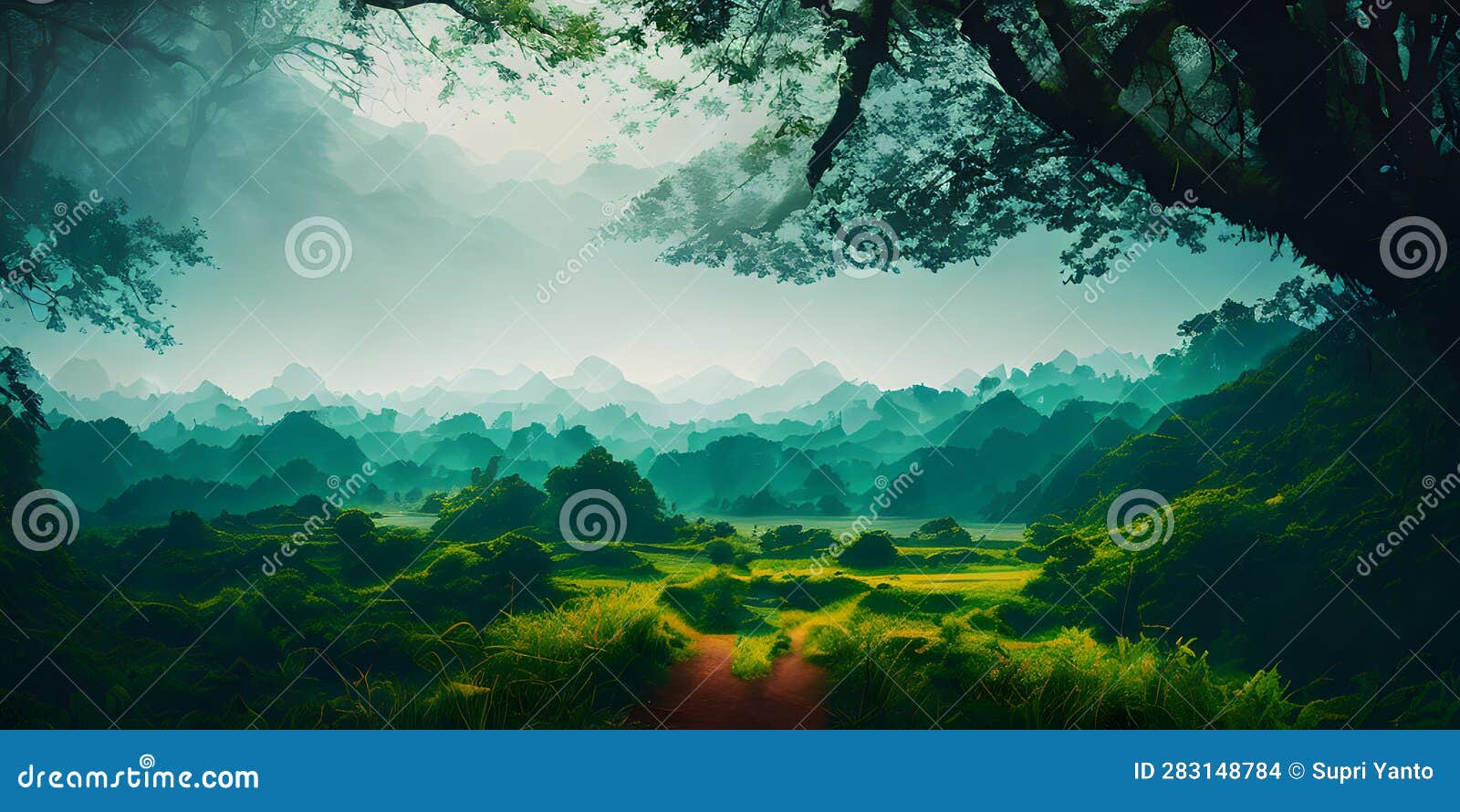 Dramatic Nature Landscape By Swarm Of Clouds Stock Photography ...