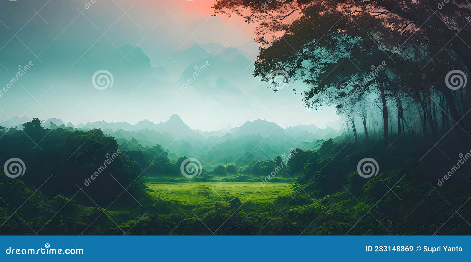 Dramatic Nature Landscape By Swarm Of Clouds Stock Image ...