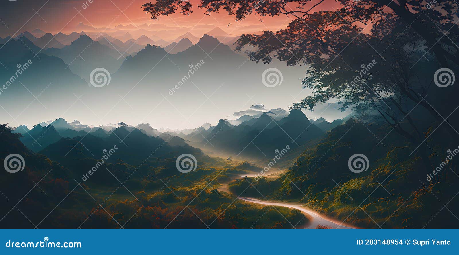 Dramatic Nature Landscape By Swarm Of Clouds Stock Photography ...