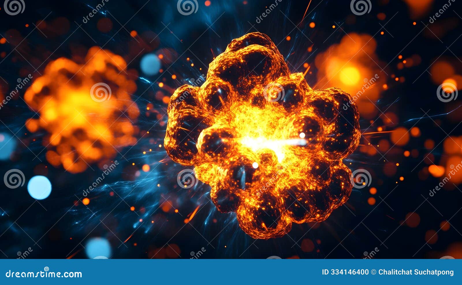 Nuclear Fission Infographic Diagram Showing Impact Neutron Uranium Atom ...