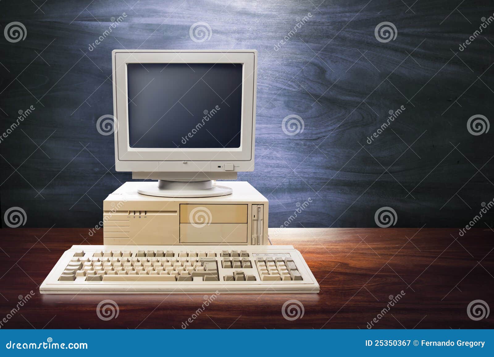 Dramatic Old, Vintage Workspace Stock Image - Image of electronic ...