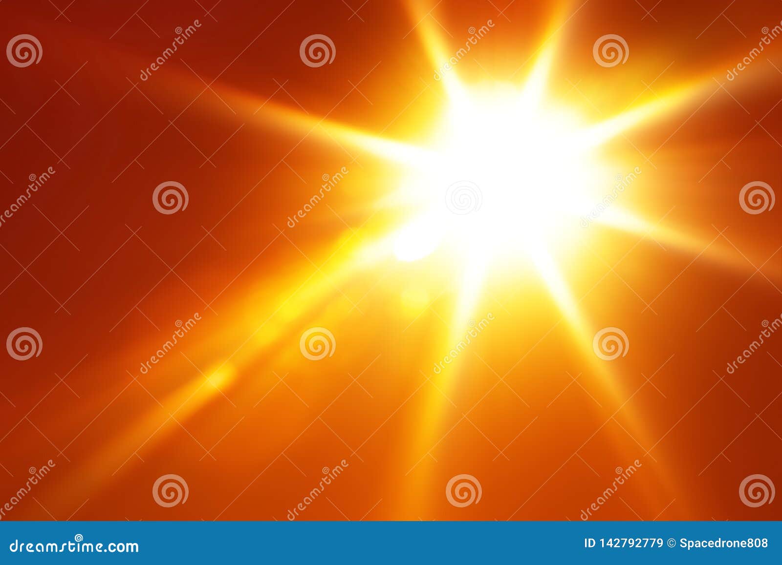 Dramatic Orange Glowing Sun Flare Background Stock Image - Image of ...