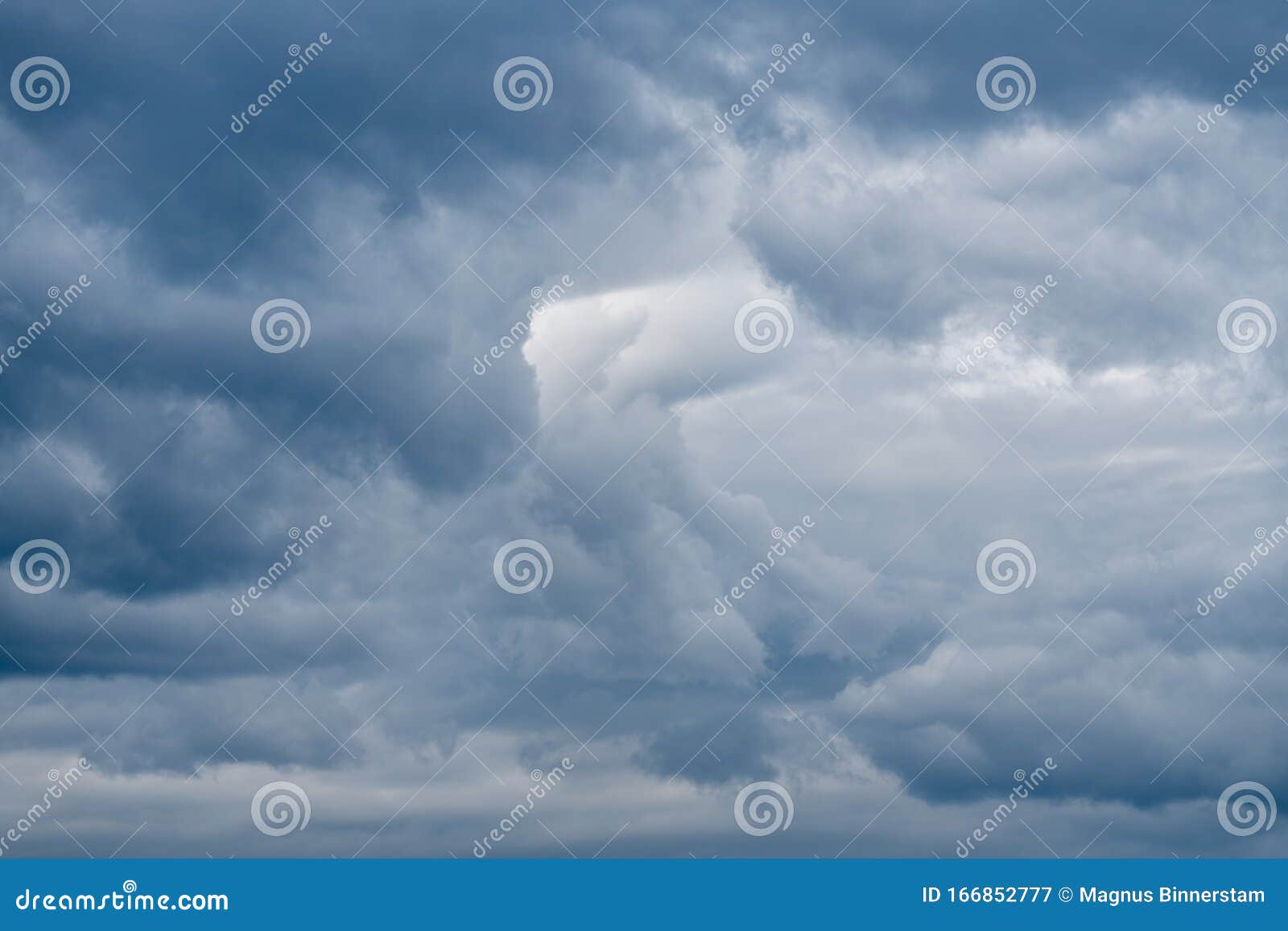 Dramatic Overcast Sky in a Blue Gray Color Stock Image - Image of ...