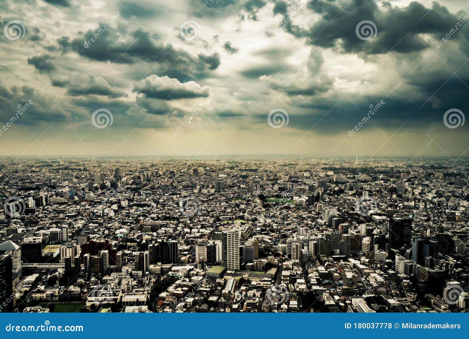Dramatic Overview of the Metropolis of Tokyo Stock Photo - Image of ...