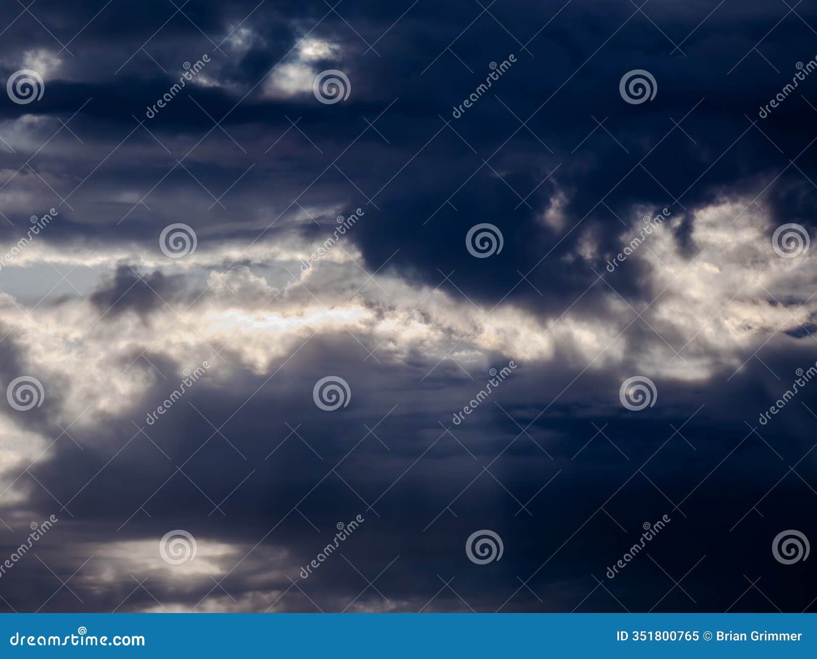 A Dramatic Pacific Northwest Cloudscape with Sun Rays. Stock Image ...