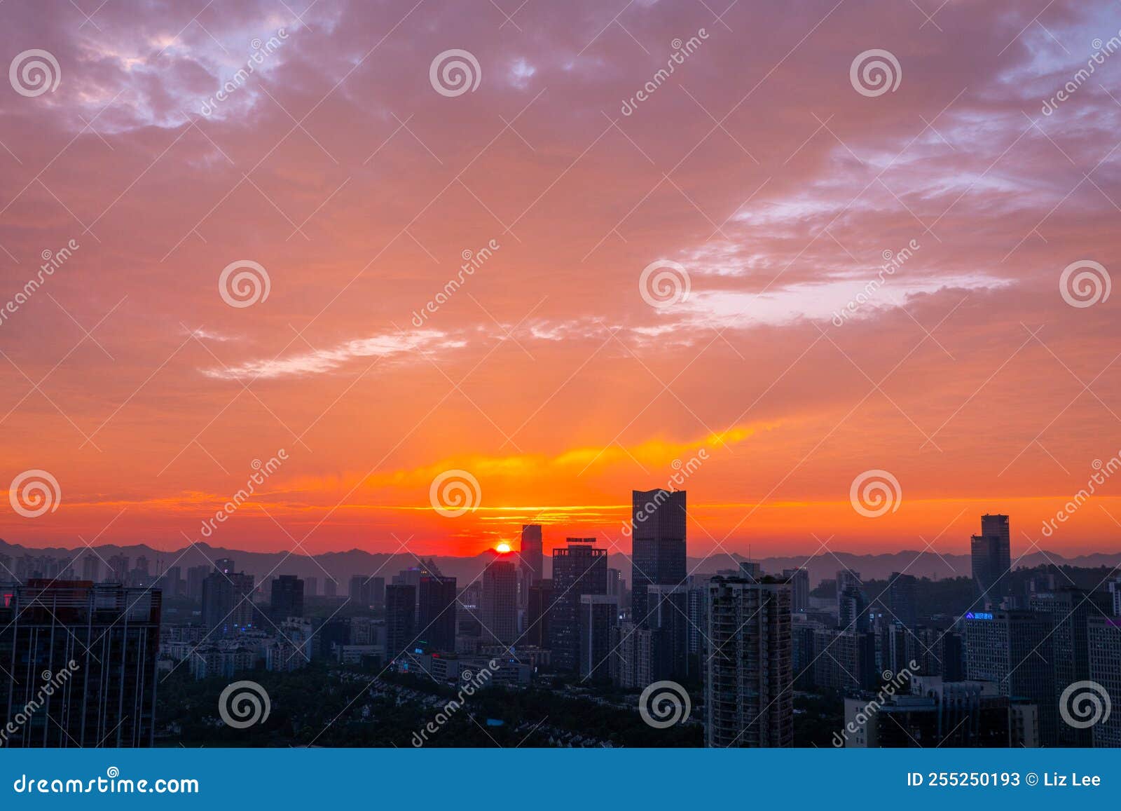 Dramatic Evening Sky at Sunset Stock Image - Image of chongqing, colors ...